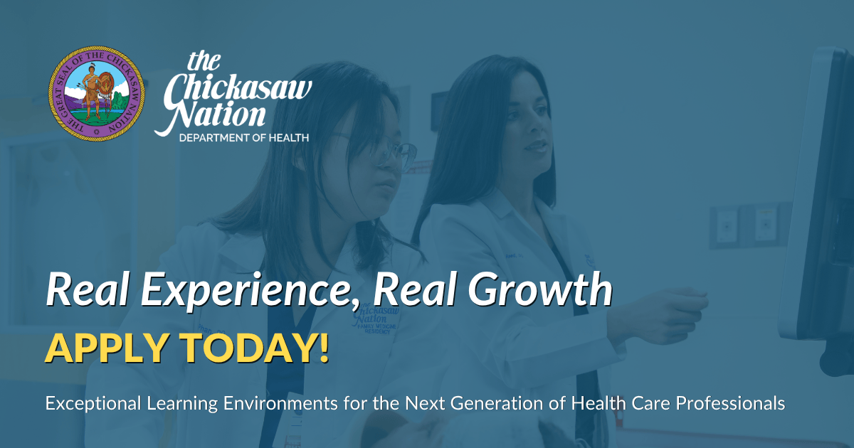 Health Care Student Opportunities at CNDH | Chickasaw Nation - Ada, OK